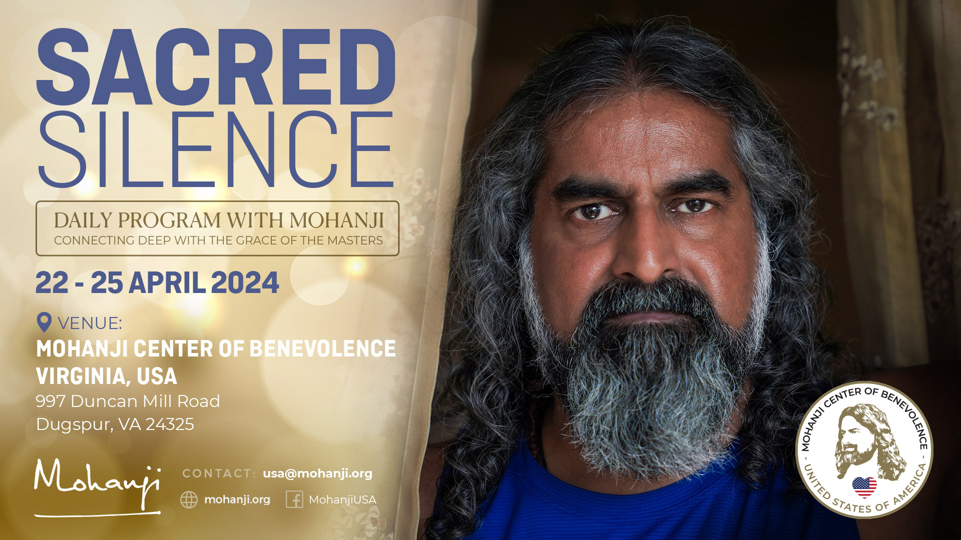 2024 April - Sacred silence - Mohanji Foundation USA