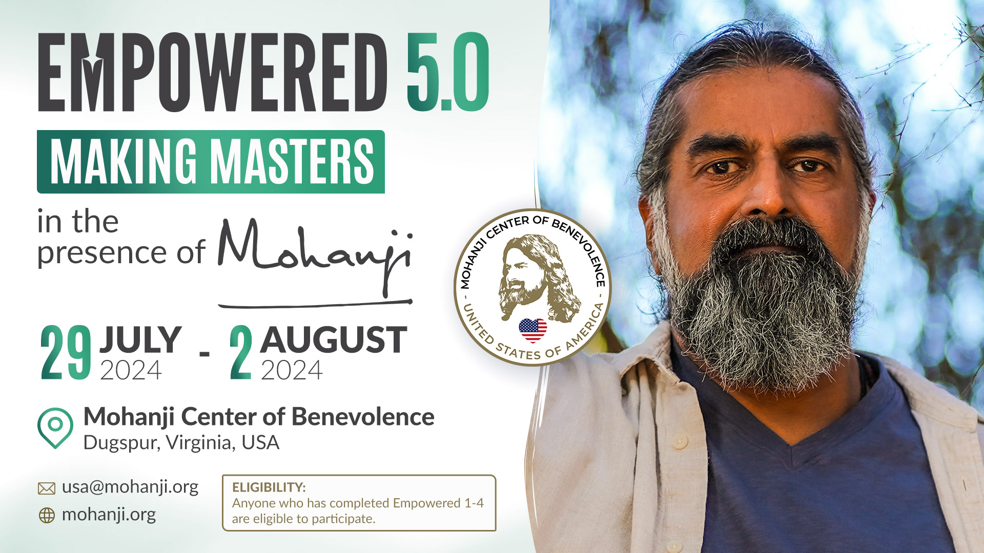 2024 July - Empowered 5 - Mohanji Foundation USA